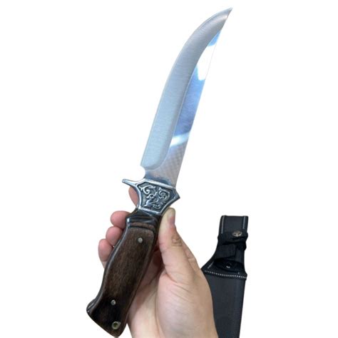 Faca Churrasco Artesanal Full Tang Afiada Bainha Cy61 Ht Importech