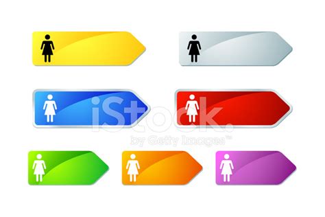 L 레이블 아이콘 시리즈 여자 스톡 벡터 Freeimages