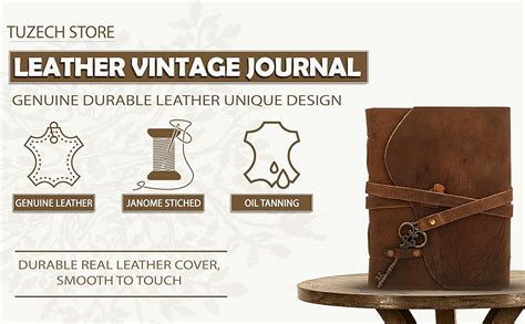 Tuzech Leather Vintage Journal Retro Travel Diary An