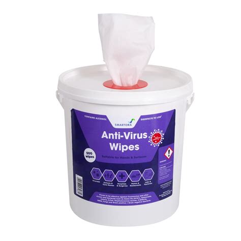Smartora Anti Virus Wipes 500 Sheet Strong Rapid Action