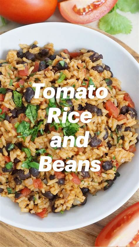 Tomato Rice And Beans Vegetarian Recipes Vegan Recipes Rice Side Dishes