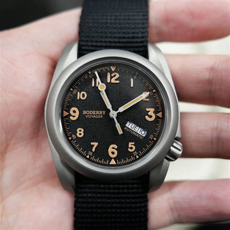 Boderry Voyager 100m Waterproof Titanium Automatic Field Watch
