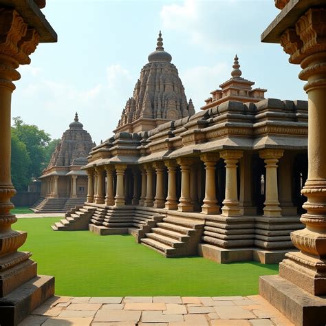 The Background Features Grand Temple Architecture Ai Generator Free