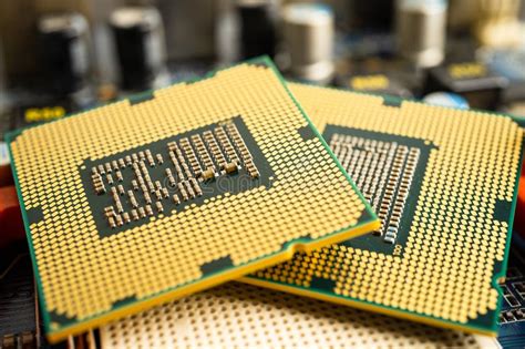 Central Processing Unit Cpu Chip Processor Of Computer Mainboard