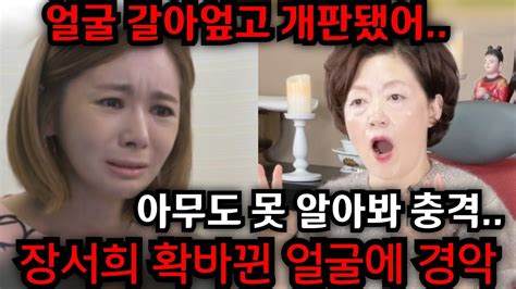 장서희 성형수술 실패 경악 못 알아볼 정도로 얼굴 폭삭 망했다 장서희 아무도 못 알아봐 충격적 서울 신푸름 010