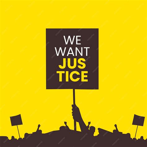 Premium Vector Justice Banner Poster Template With Justice Hands