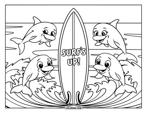 100 Dibujos De Tablas De Surf Para Colorear Para Niños Y Adultos Pdfs