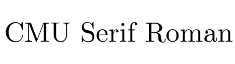 Cmu Serif Roman Font