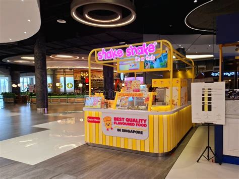 Front View Of The Yellow Shake Shake Snack Booth Editorial Photography