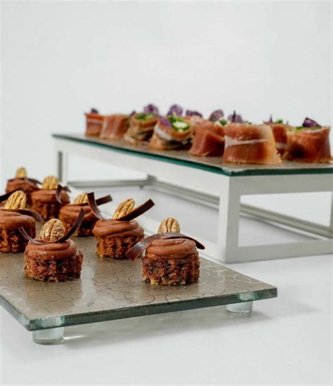 Tiered Serving Platters Mid Century Modern Canape Display