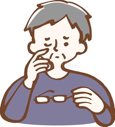 Male Presbyopia Simple Illustration Stock Vector Illustration Of