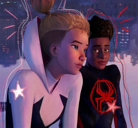 ୧ ‧₊˚ Miles Morales And Gwen Stacy Gwen And Miles Across The Spider