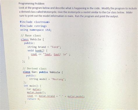 Solved Programming Problem Look At The Program Below And
