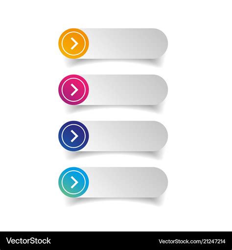 empty web button set royalty free vector image