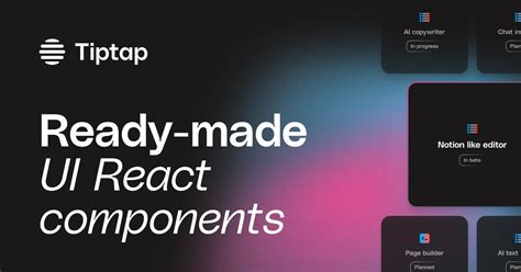 tiptap ui components and templates