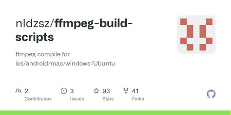 github nldzsz ffmpeg build scripts ffmpeg compile for ios android