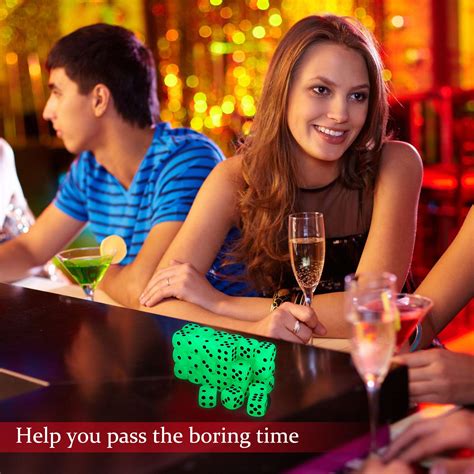 6 Sided Glowing Dice Glow In Dark Party Dice Luminous Table Game Dice