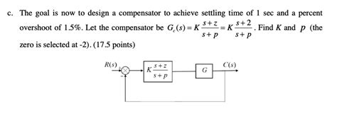 Solved 1 2 Consider The Following System With Gs