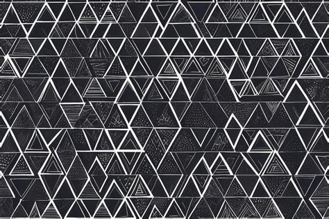 Geometric Vector Pattern Repeating Linear Triangle In Different Size Graphic Clean For Fabric