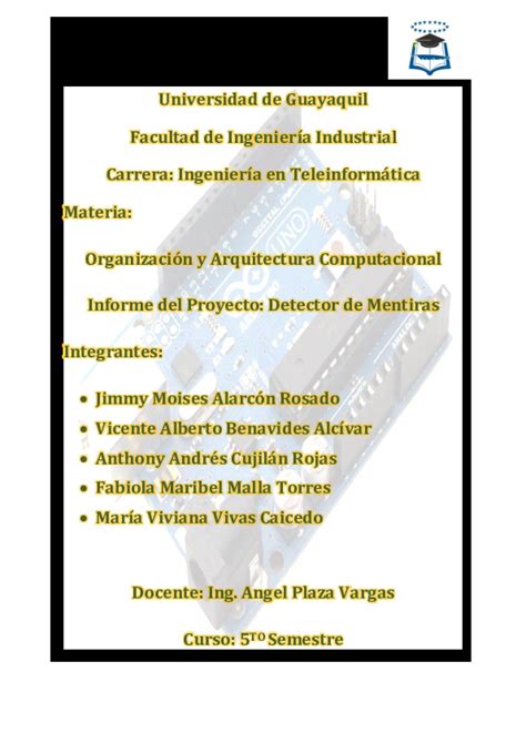 Detector De Mentira Arduino Pdfcoffee
