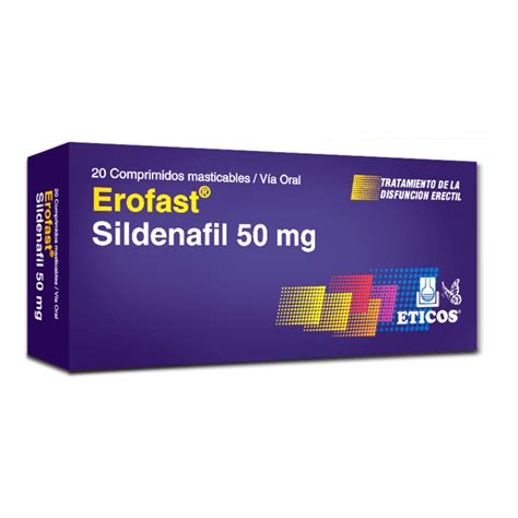 Erofast Sildenafil 50 Mg 20 Comprimidos Farmácia Paraguai