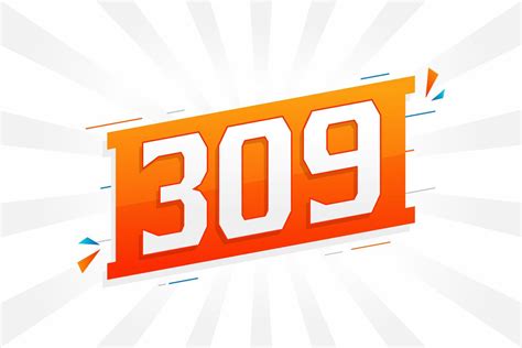309 Number Vector Font Alphabet Number 309 With Decorative Element