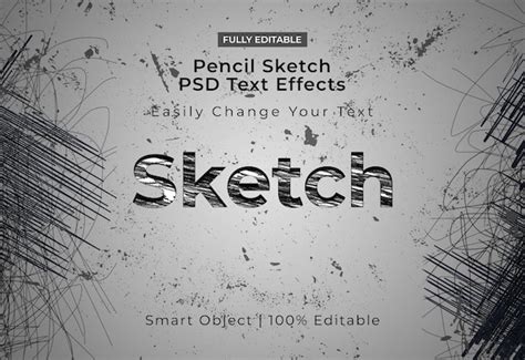 Premium Psd Editable Sketch Text Styles Effect