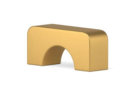 Golden Arched Rectangular Geometric Figure Exhibition Base Foundation