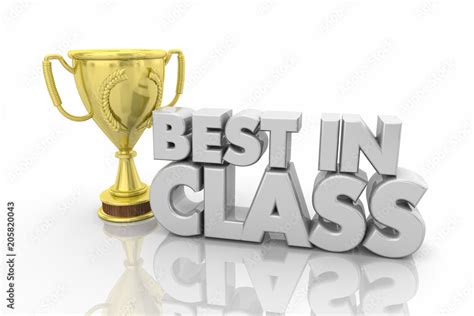 Best In Class Award Prize Trophy Top Honor 3d Render Illustration Stock