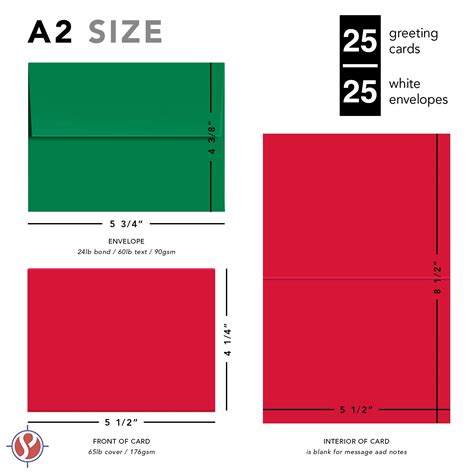 Greeting Card Envelope Size Chart Custom Envelopes Personalised