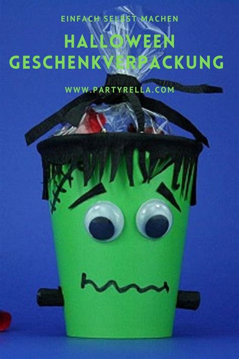 Halloween Süßigkeiten Verpackung Basteln Frankenstein Monster Party