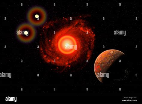 Exoplanet Proxima Centauri B Orbiting The Red Dwarf Star Proxima
