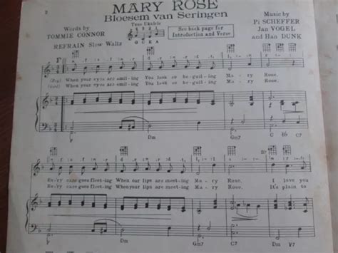 Mary Rose Bloesemvan Seringen Connor Scheffer Vogel Dunk Sheet Music £2 00 Picclick Uk