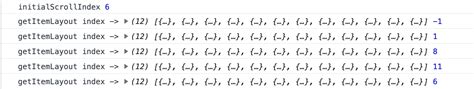 React Native Getitemlayout In Flatlist Passing Index 1 On First Render Stack Overflow