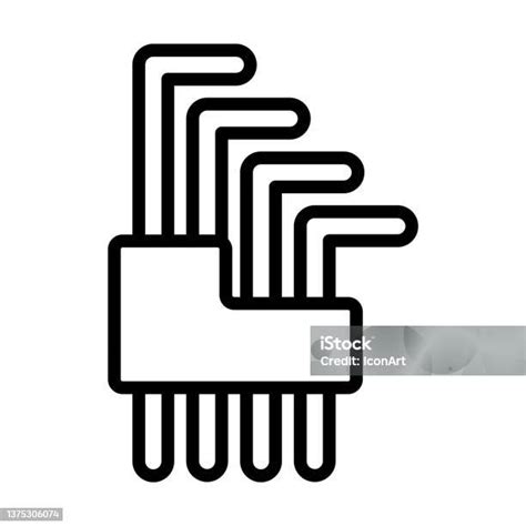 건설 및 공구 컬렉션의 알렌 키 아이콘입니다 흰색 배경에 격리 된 얇은 선형 알렌 키 수리 강철 윤곽 선개 아이콘 라인 벡터 알렌 키 사인 웹 및 모바일 기호 0명에 대한