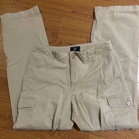 Tan Gap Cargo Pants Cargopants Straightleg Depop