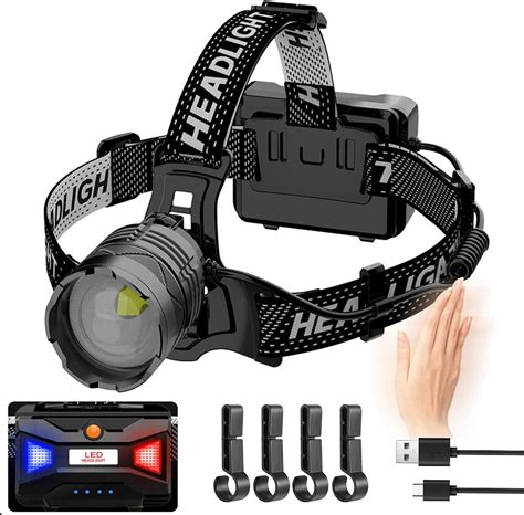 Wholefire Rechargeable Led Head Torch 20000 Lumens Super Bright