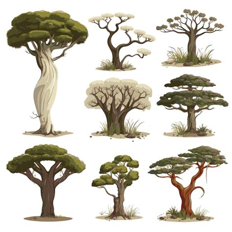 Premium Vector Vector Trees Collection Set Premium Vector Vector Trees Collection Set