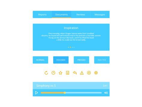 blue web components ui kit by roxana carabas on dribbble