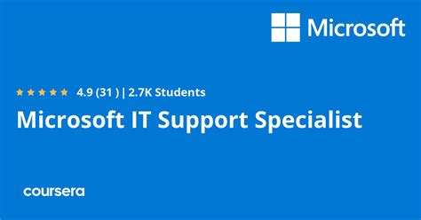 Microsoft It Support Specialist Coursya