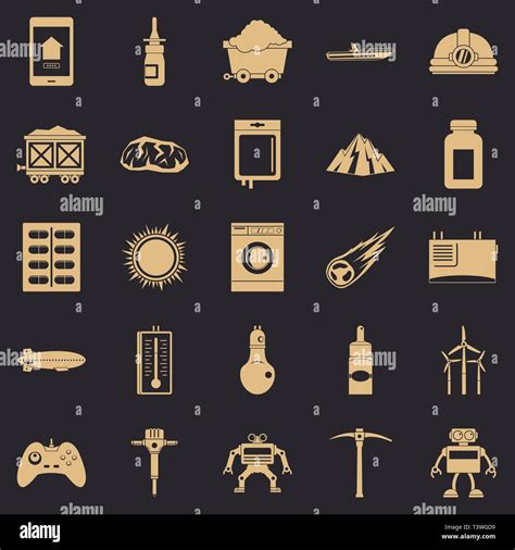 Software Icons Set Simple Style Stock Vector Image Art Alamy