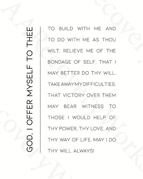 Printable 3rd Step Prayer Printable Templates Online By Paul Printable