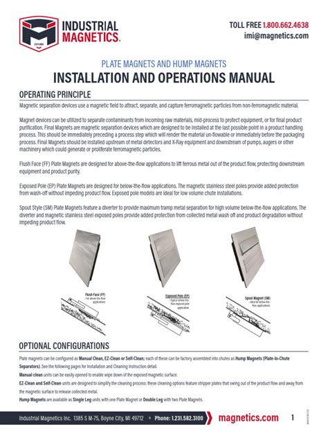 Plate Magnet Installation Guide Pdf Magnet Valve