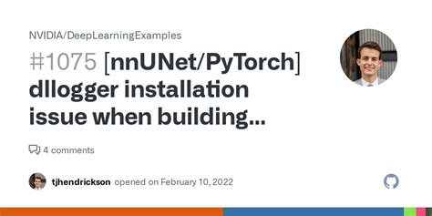 NnUNet PyTorch Dllogger Installation Issue When Building Docker Image Issue NVIDIA