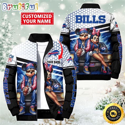 Nfl Buffalo Bills Puffer Jacket Mickey Minnie Jacket