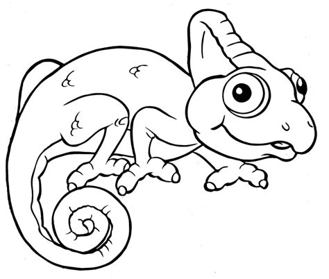 Lizards Chameleon Coloring Pages ~ Sweetycoloringpages
