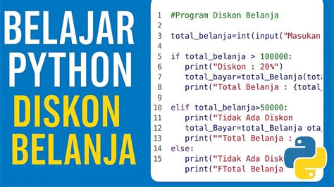 Belajar Python Program Diskon Belanja Coding Pemula Programming