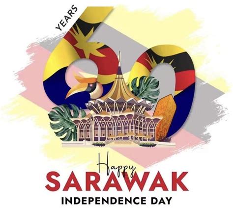 Happy Sarawak Independence Day Card Sarawak Day Poster