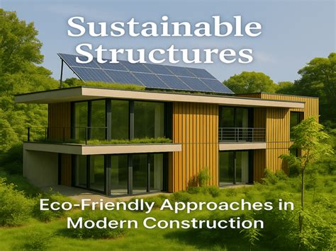 Sustainable Structures Eco Friendly Approaches In Modern Construction
