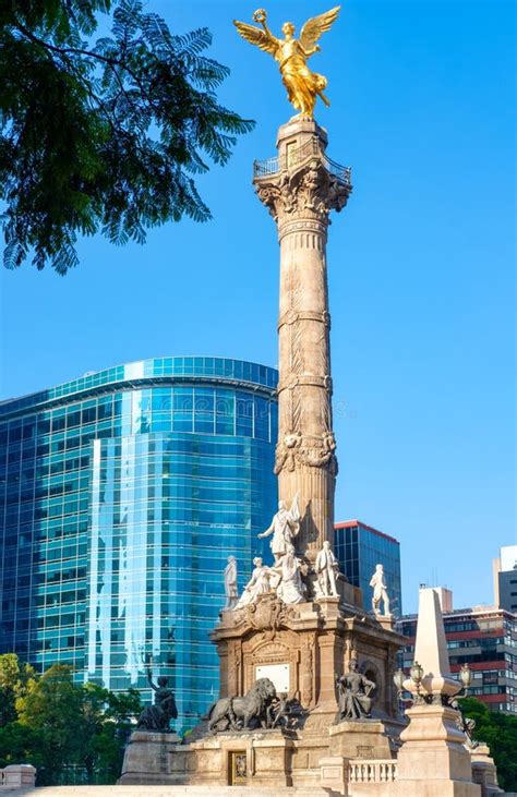 The Angel Of Independence At Paseo De La Reforma In Mexico City Stock